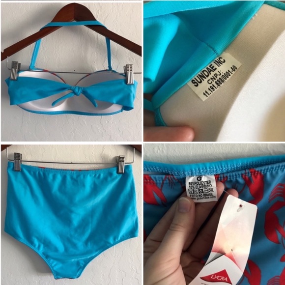 Sundae Inc | Swim | Set Of High Waist Retro Swim Bottoms Top | Poshmark